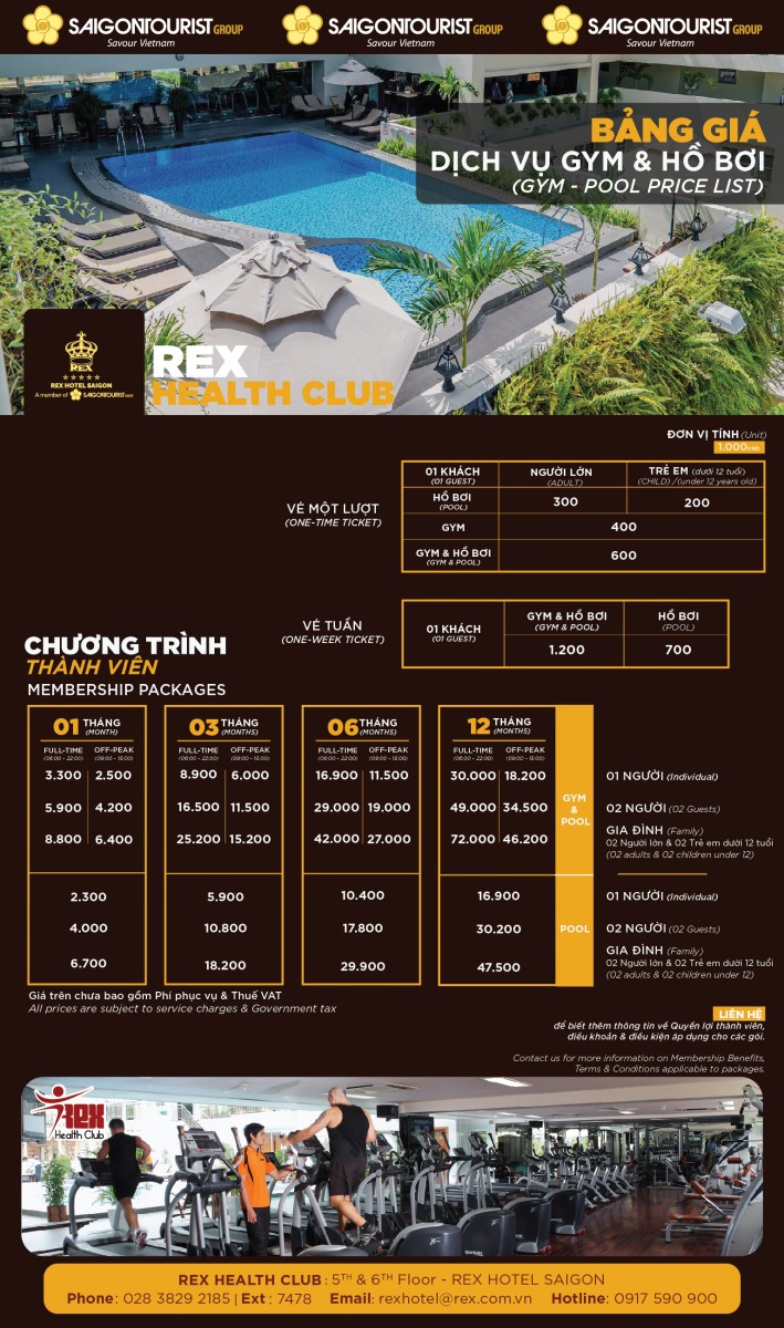 SPECIAL OFFERS - MEMBERSHIP PACKAGES Ho Chi Minh Hotel - Rex Hotel